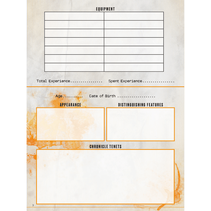 Hunter: The Reckoning RPG - Expanded Character Sheet Journal - Thirsty ...