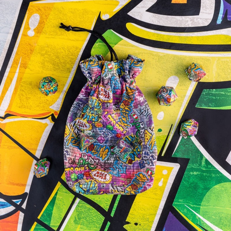 Full Art Dice Pouch: Graffiti – Thirsty Meeples